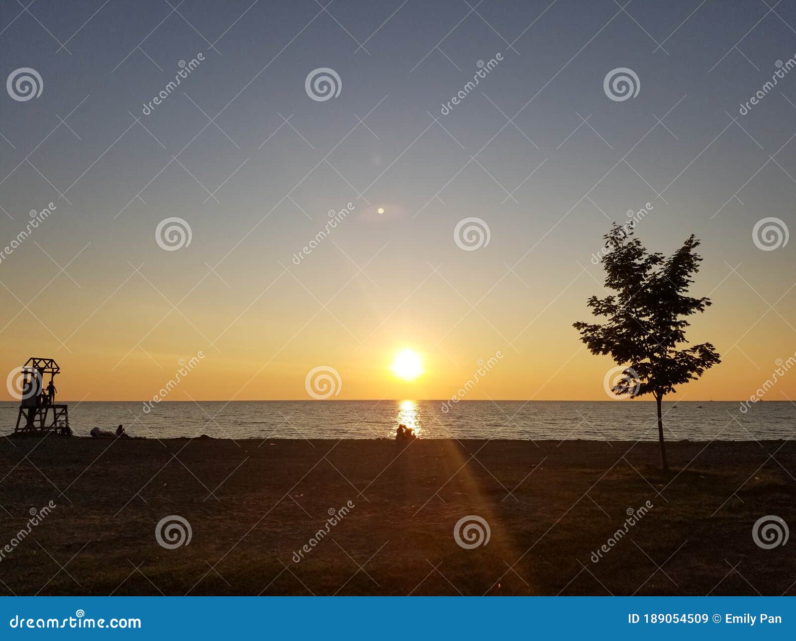Summer Sunset on the Beach stock image. Image of afterglow - 189054509