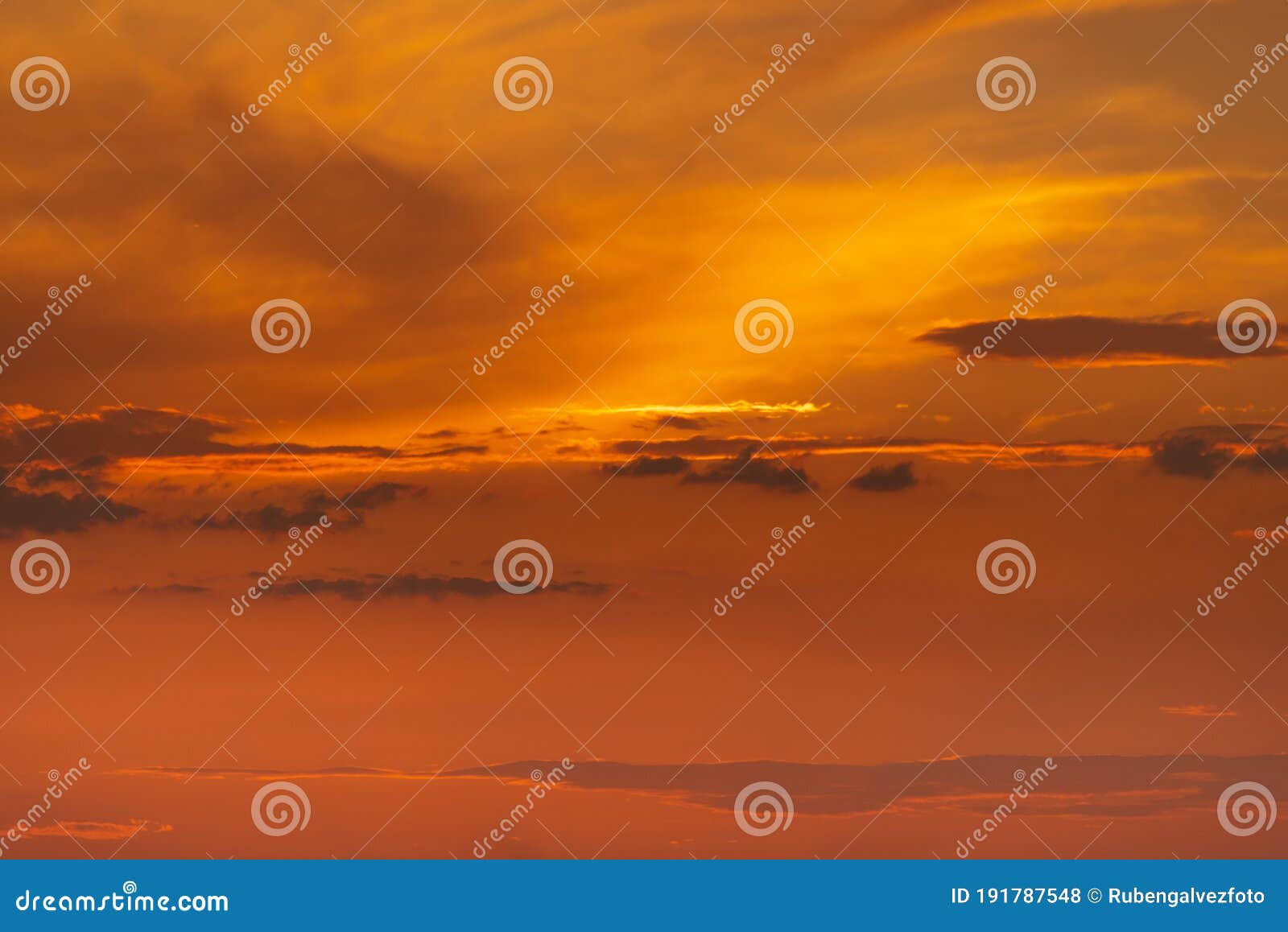 Summer Sunset Orange Color Night Stock Photo - Image of color, sunrise ...
