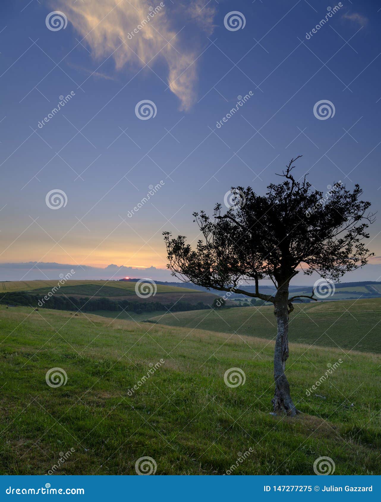 Summer Sunset Over the South Downs - High Resolution Stitched Panorama ... Summer Sunset Over the South Downs - High Resolution Stitched Panorama ...