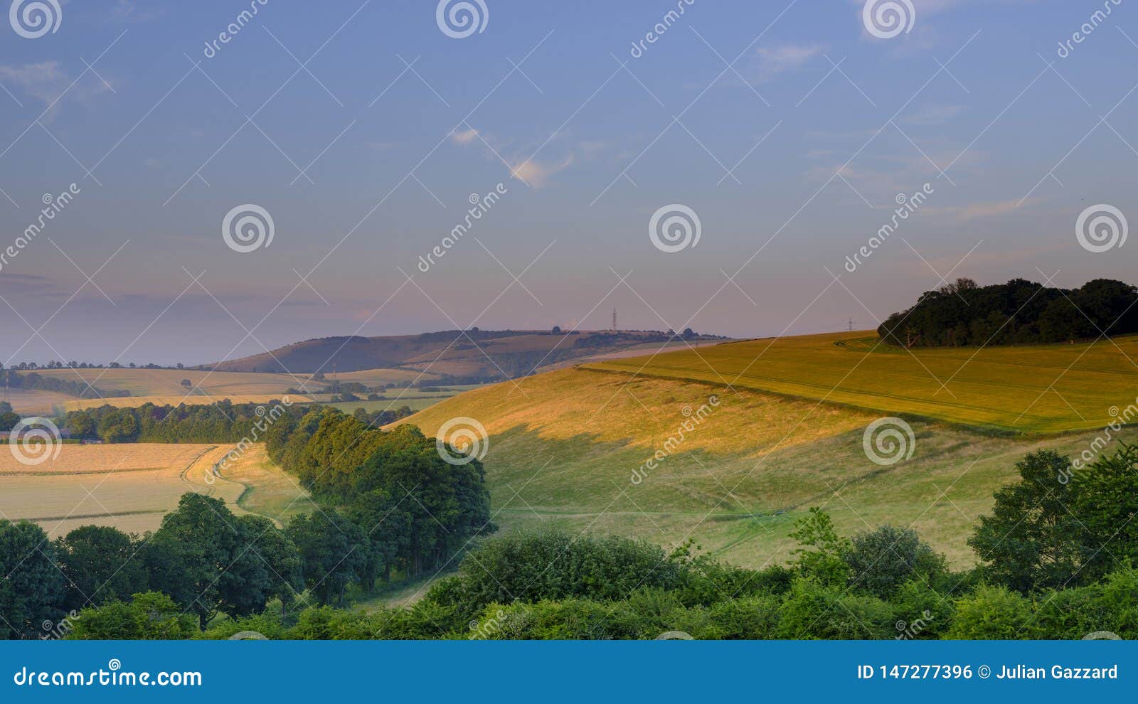 Summer Sunset Over the South Downs - High Resolution Stitched Panorama ... Summer Sunset Over the South Downs - High Resolution Stitched Panorama ...