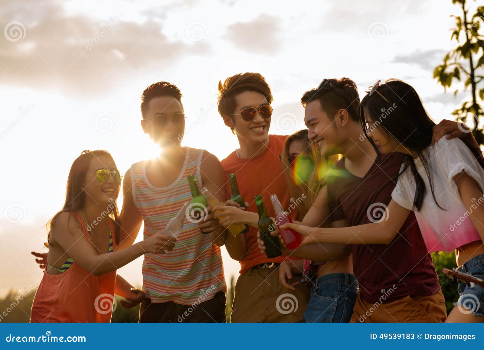 Summer sunset party stock image. Image of freedom, company - 49539183