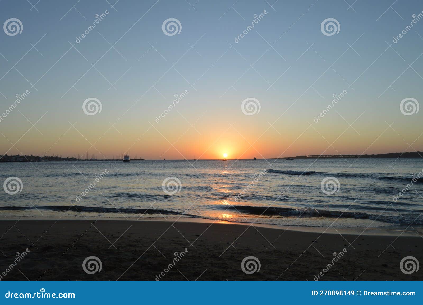 Summer Sunset in Uruguay. 2016 Stock Image - Image of beach, front ...