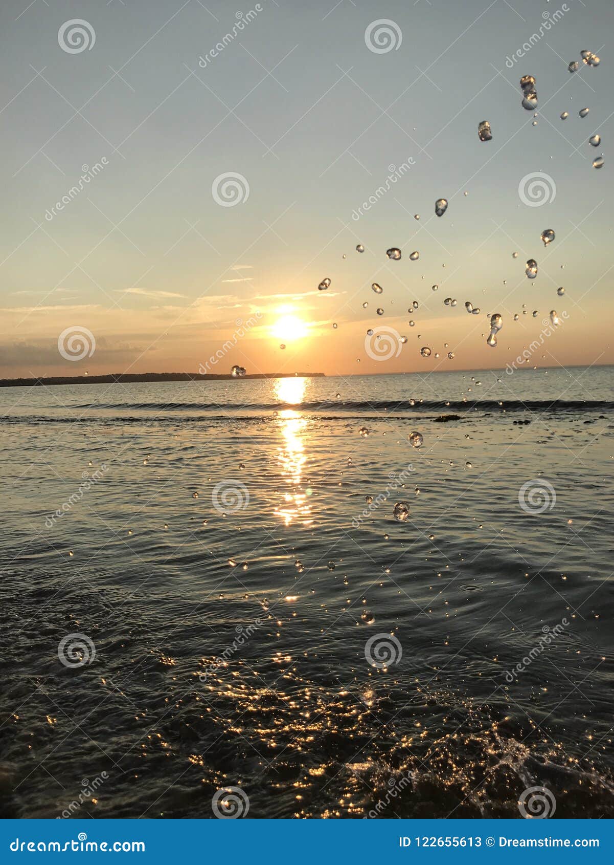 Summer sunset wave stock image. Image of colorful, water - 122655613