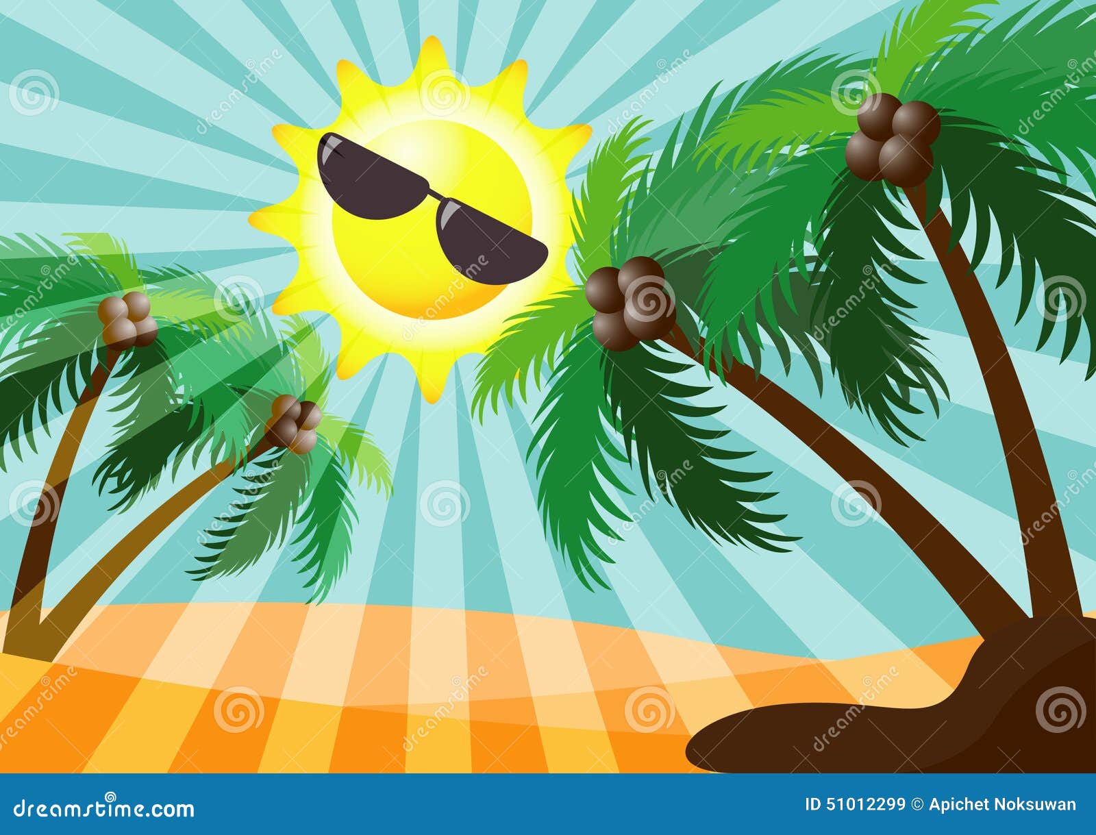 Summer Sunshine Day Vector Background Stock Vector - Illustration of ...