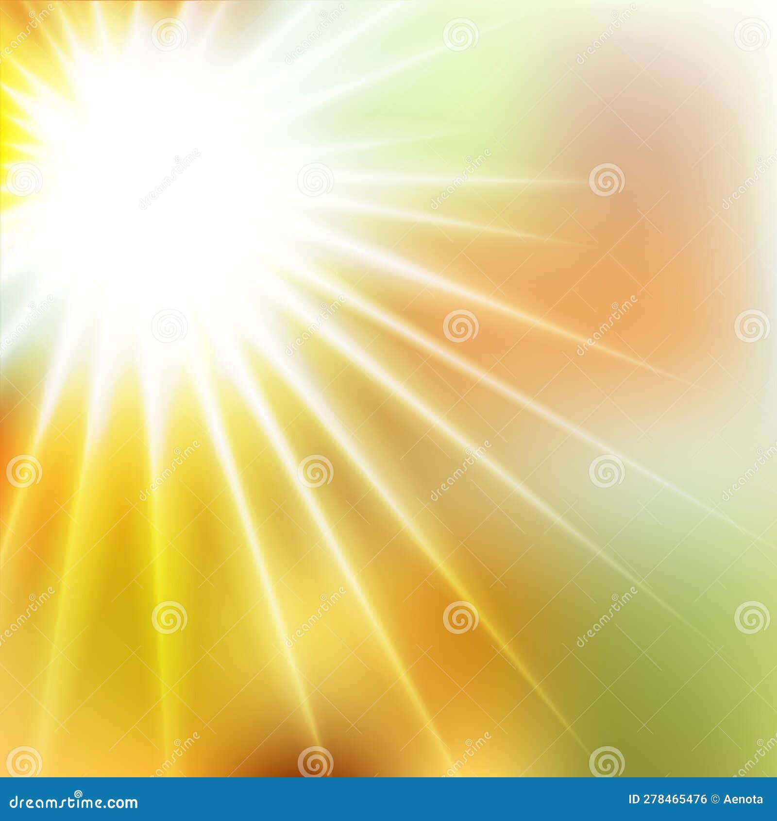 Summer Sunshine Soft Focus Burst Vector Blurred Radiant Sun Rays Stock ...