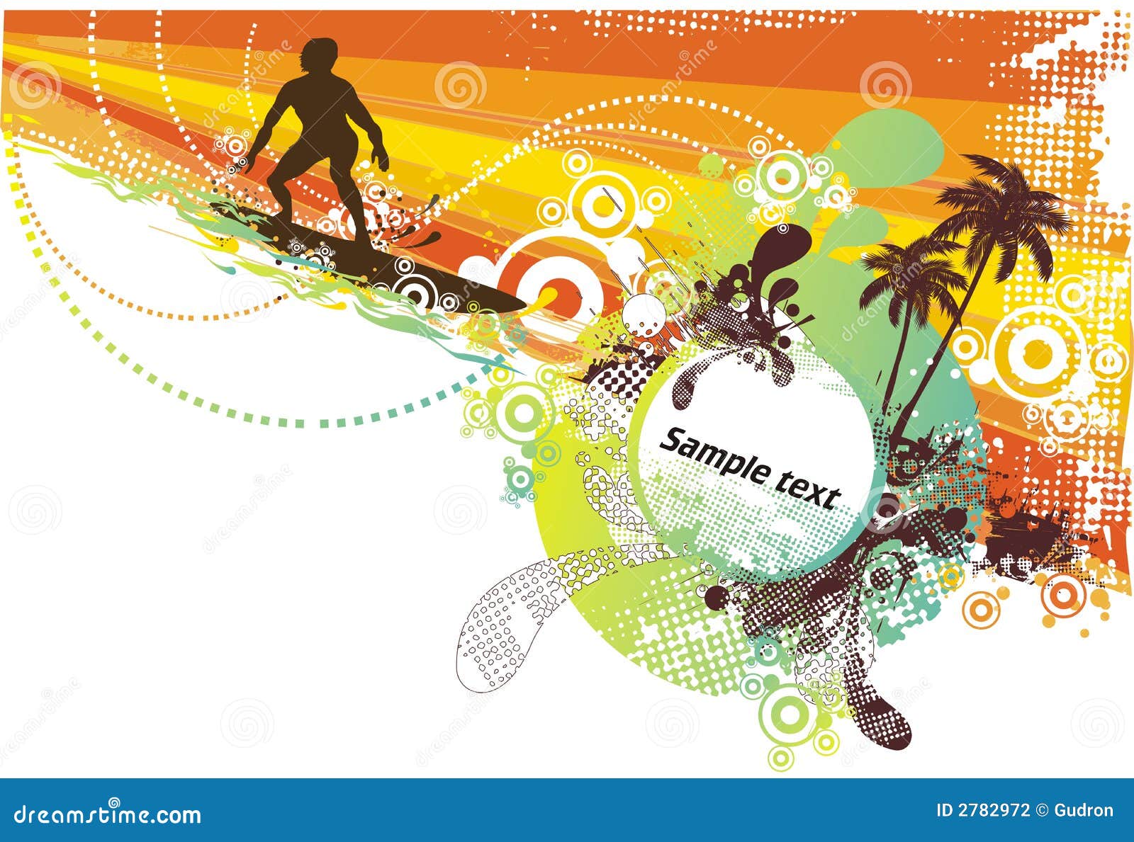 Summer Surfing& Abstract Waves Stock Vector - Illustration of abstract ...