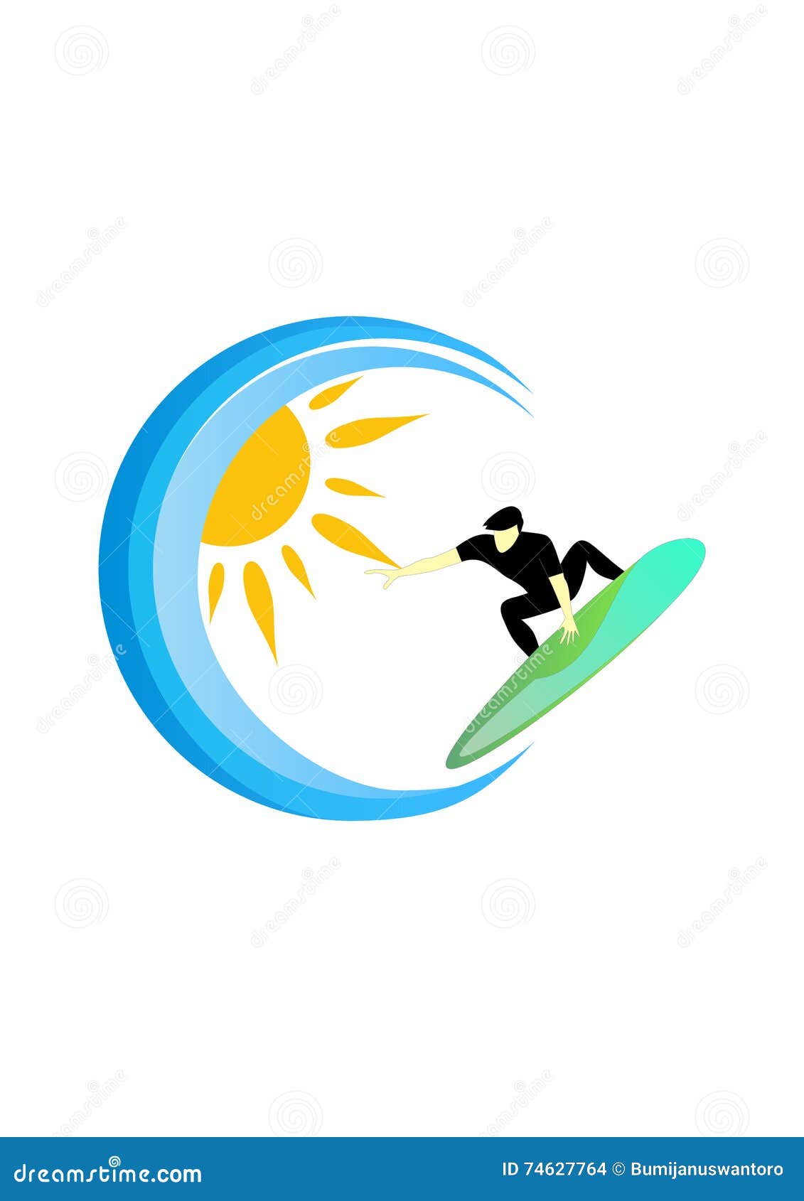 Surfer Logo Design Inspiration. Stock Photography | CartoonDealer.com ...
