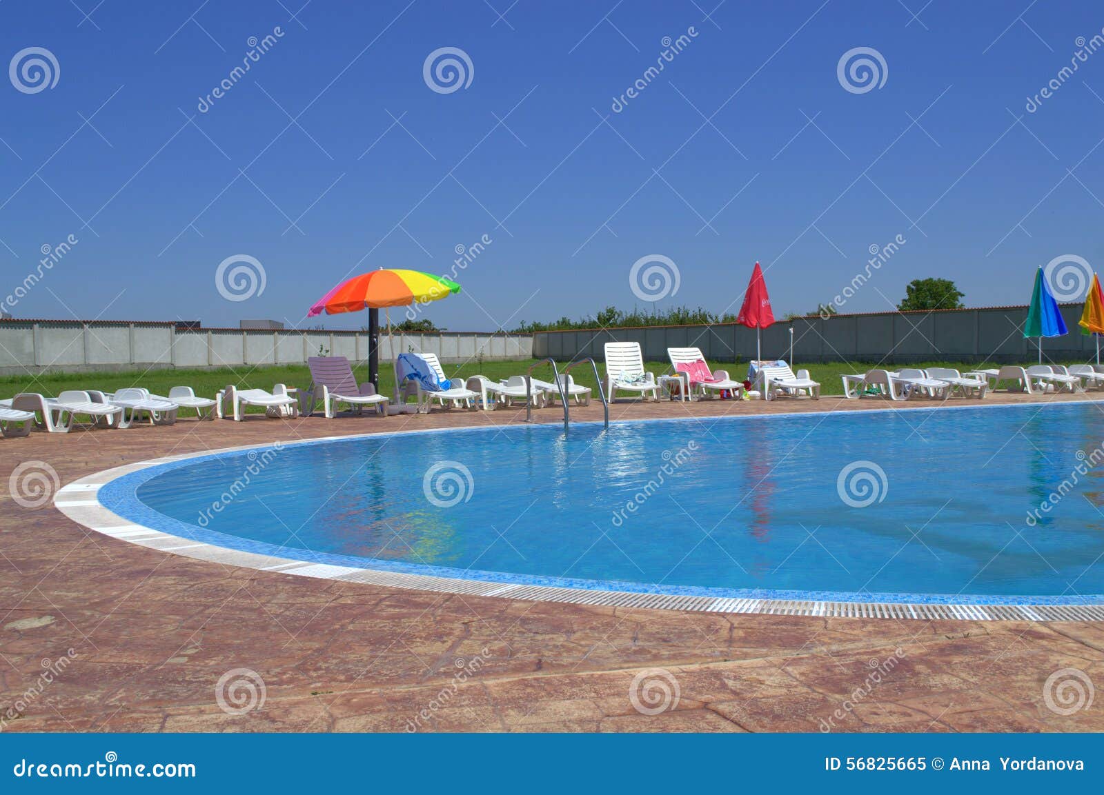 Summer swimming pool stock image. Image of relax, nature - 56825665