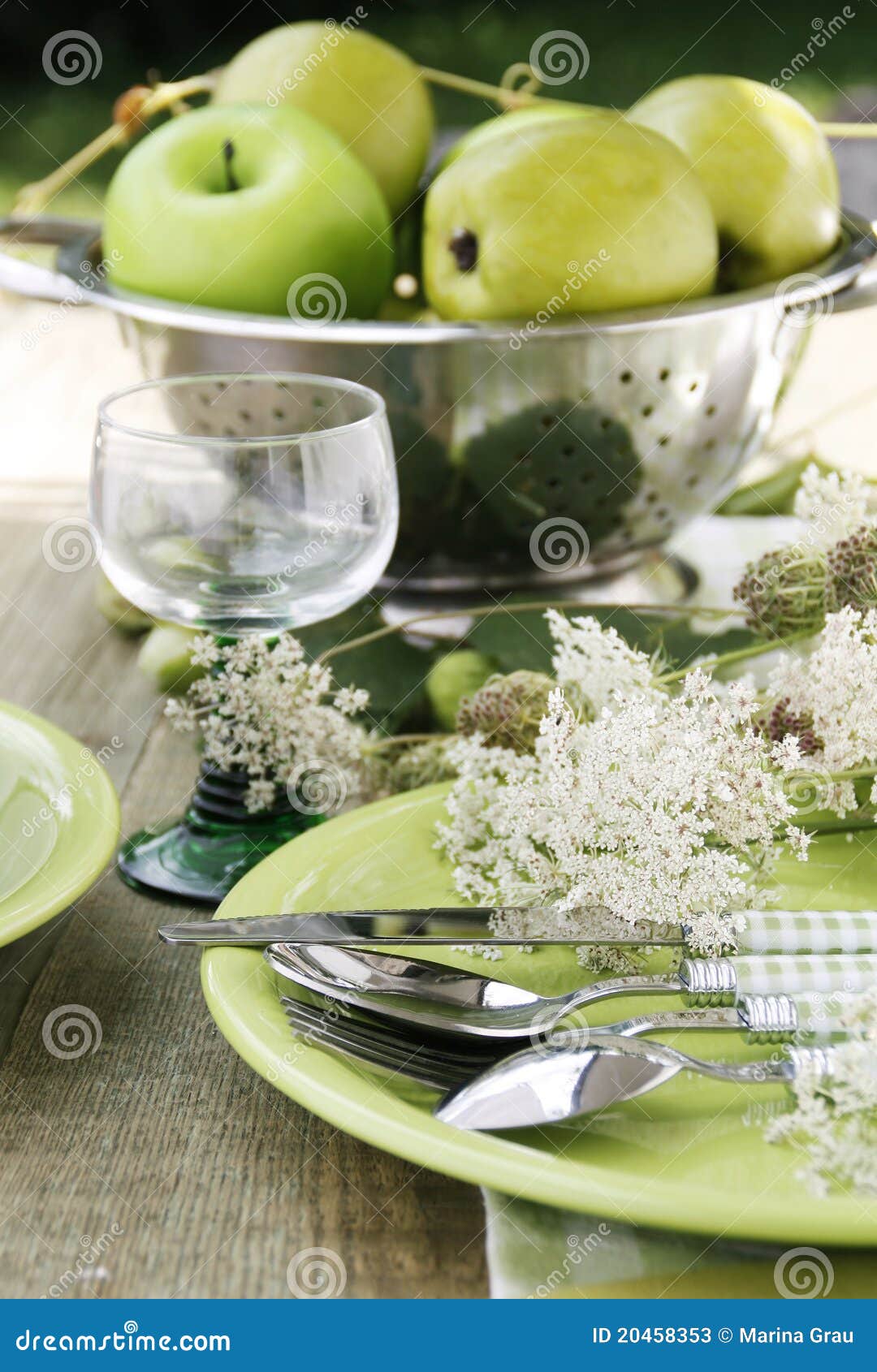 Summer table setting stock image. Image of cutlery, party - 20458353