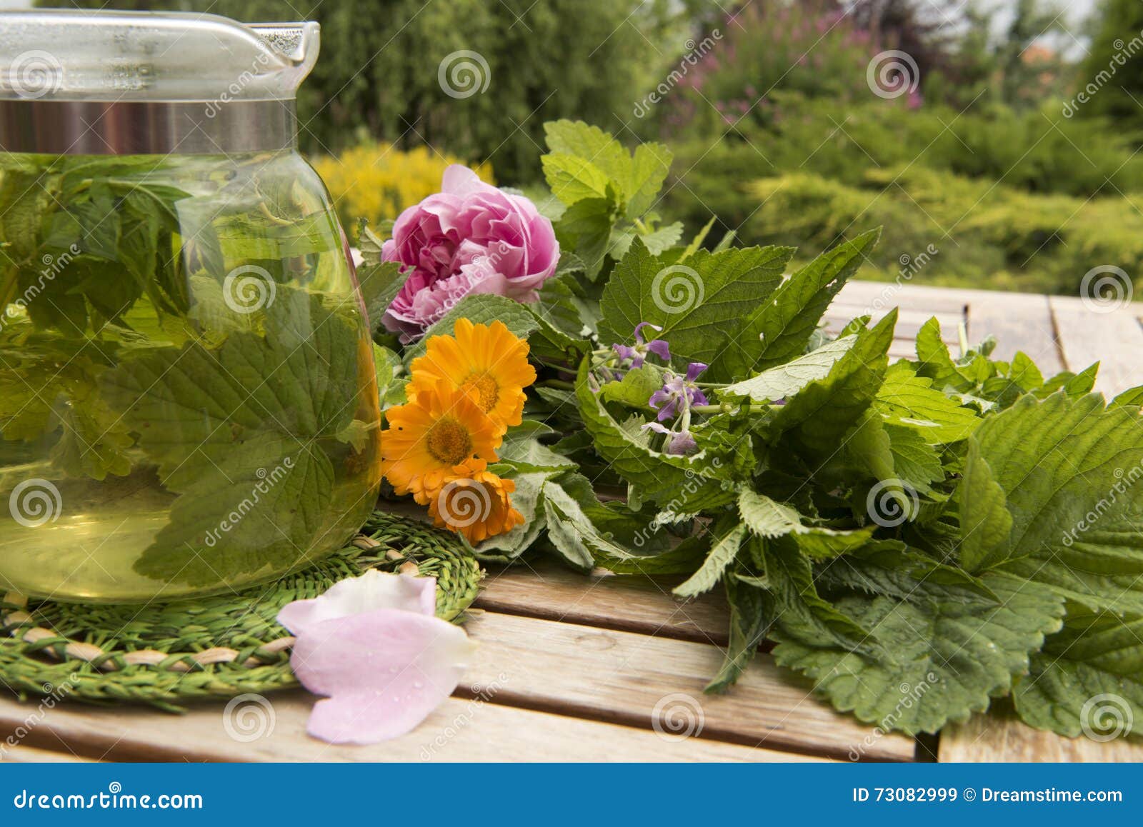 Summer tea stock image. Image of nature, gourmet, drink - 73082999