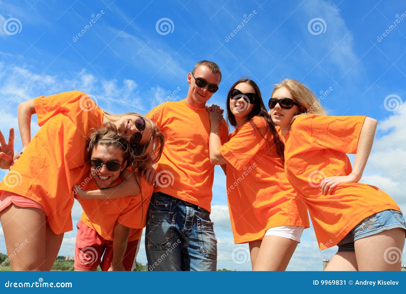 Summer team stock image. Image of beach, adults, group - 9969831