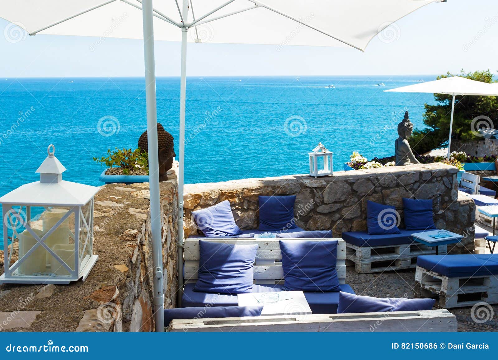 Summer terrace restaurant. stock photo. Image of hotel - 82150686