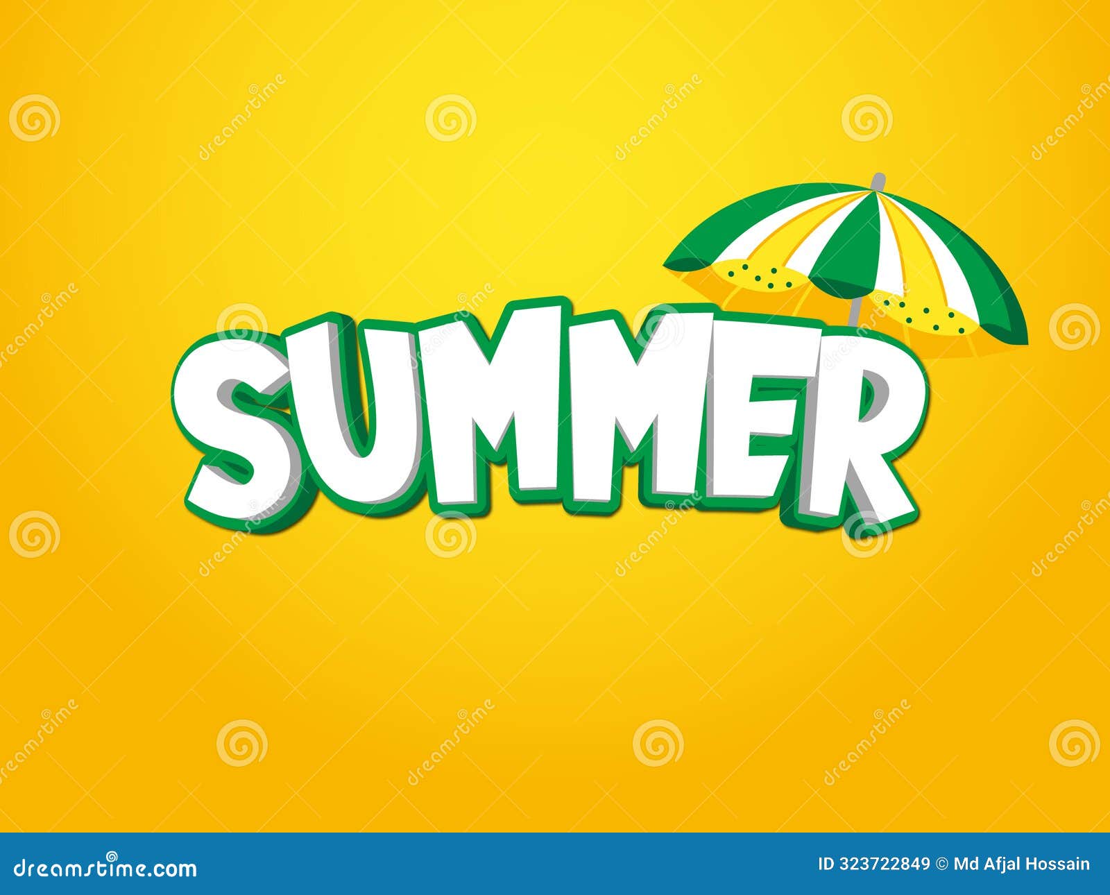 Summer Text Design Template Vector, Summer Flyer Stock Vector ...