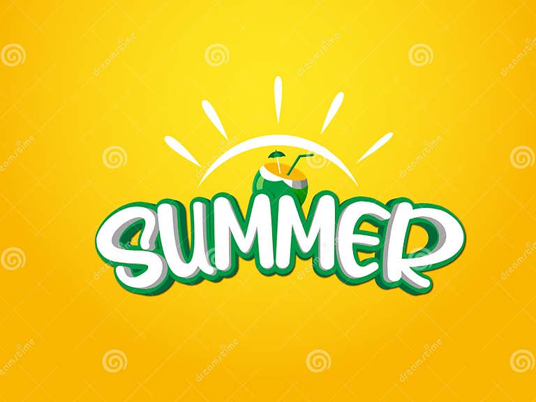 Summer Text Design Template Vector, Summer Flyer Stock Vector ...