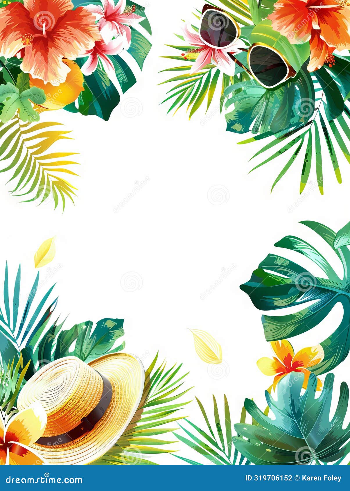 Summer Theme Background Graphic Template Stock Illustration ...