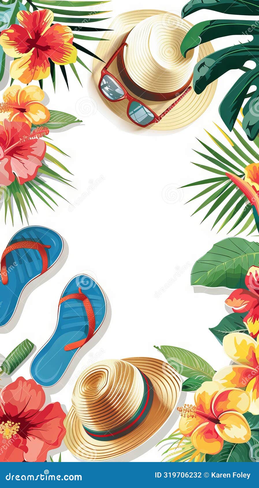 Summer Theme Background Graphic Template Stock Illustration ...