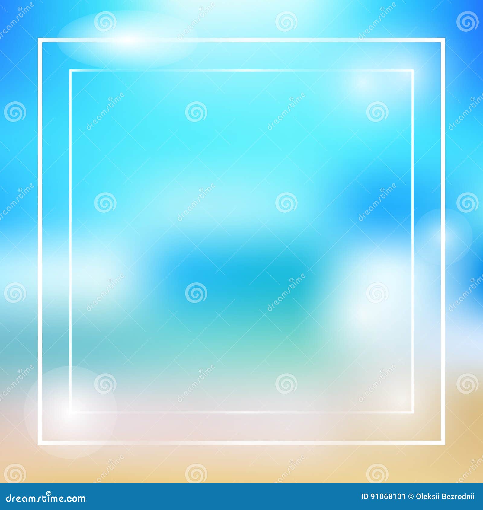 Summer Theme Colorful Frame Vector Stock Vector - Illustration of coast ...