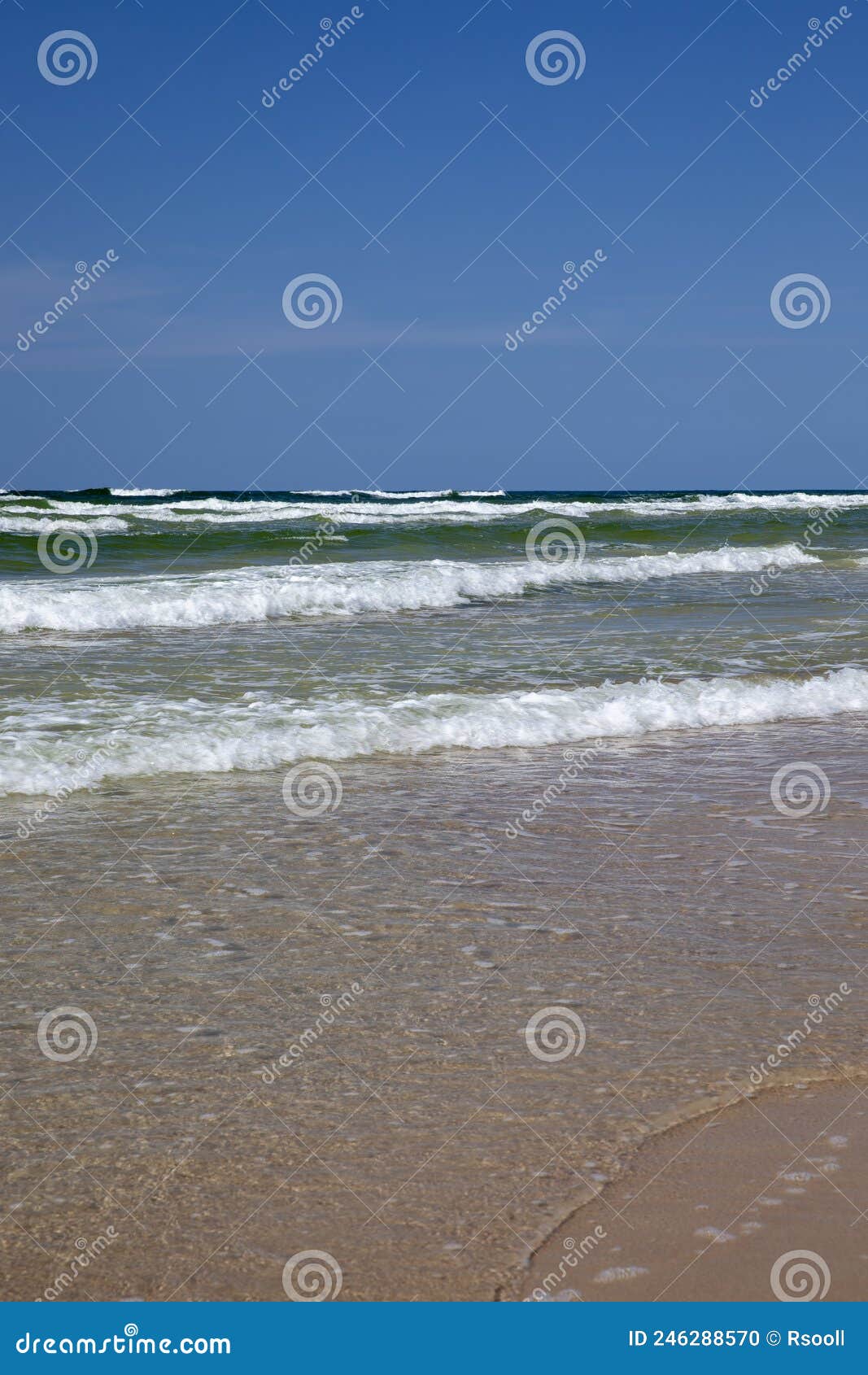 Summer Time on the Baltic Cold Sea in Sunny Weather Stock Photo - Image ...