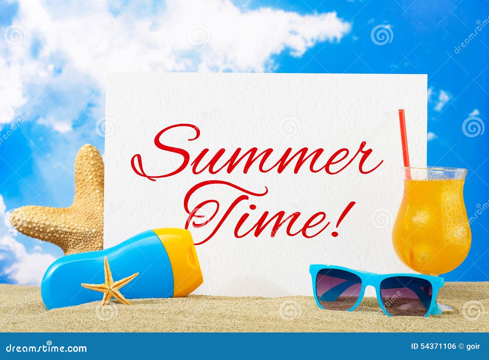 Summer time banner stock photo. Image of idyllic, activities - 54371106