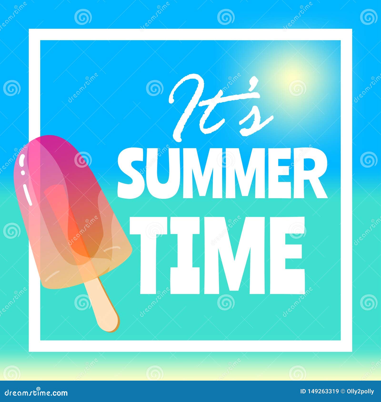 Summer Time Banner, Flyer or Poster. Vector Illustration. Stock Vector ...