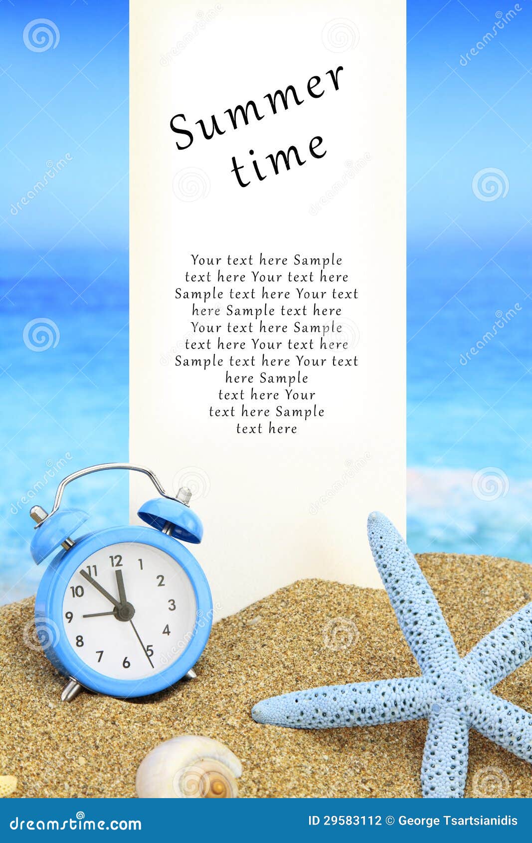 Summer time card stock photo. Image of happy, greeting - 29583112