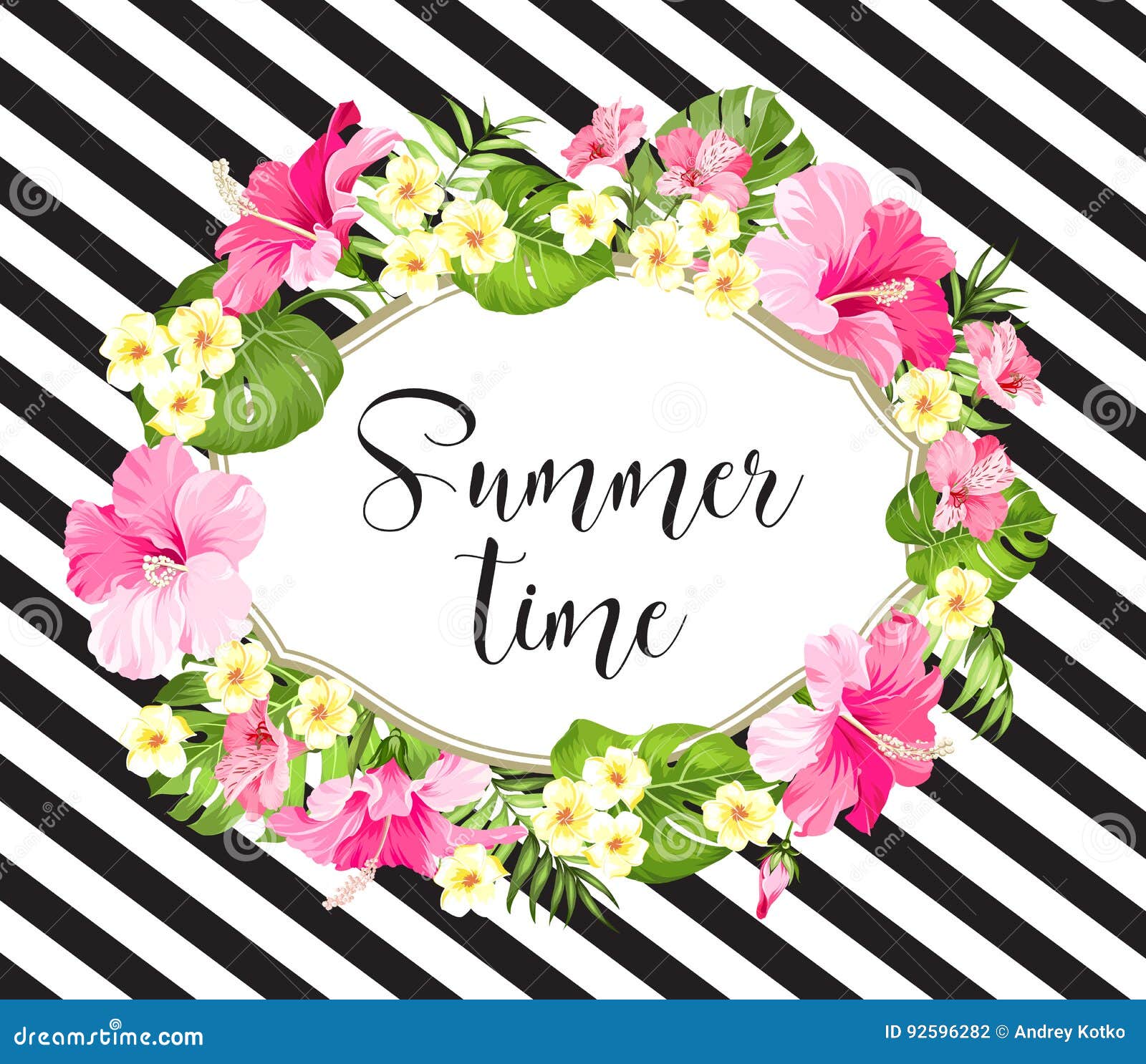 Summer time card. stock vector. Illustration of brunch - 92596282