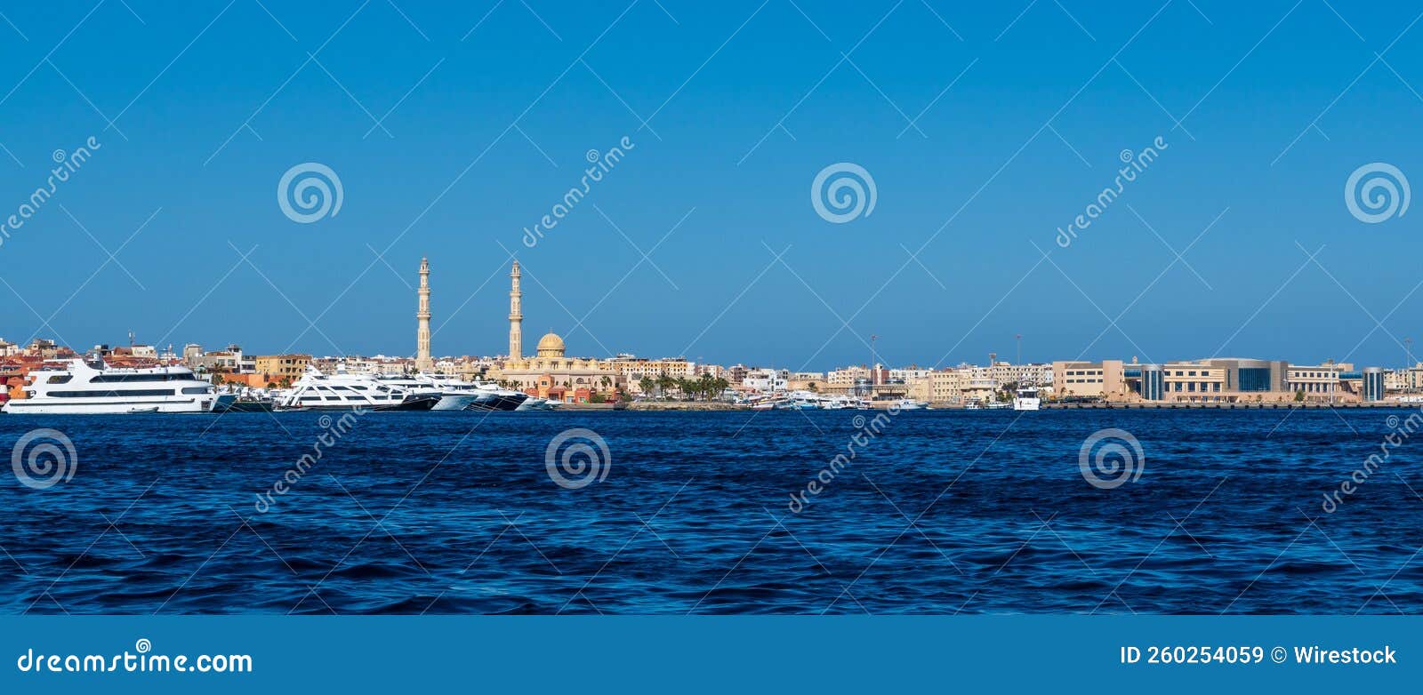 Summer Sea View Egypt Hurghada Skyline Stock Image - Image of warmth ...