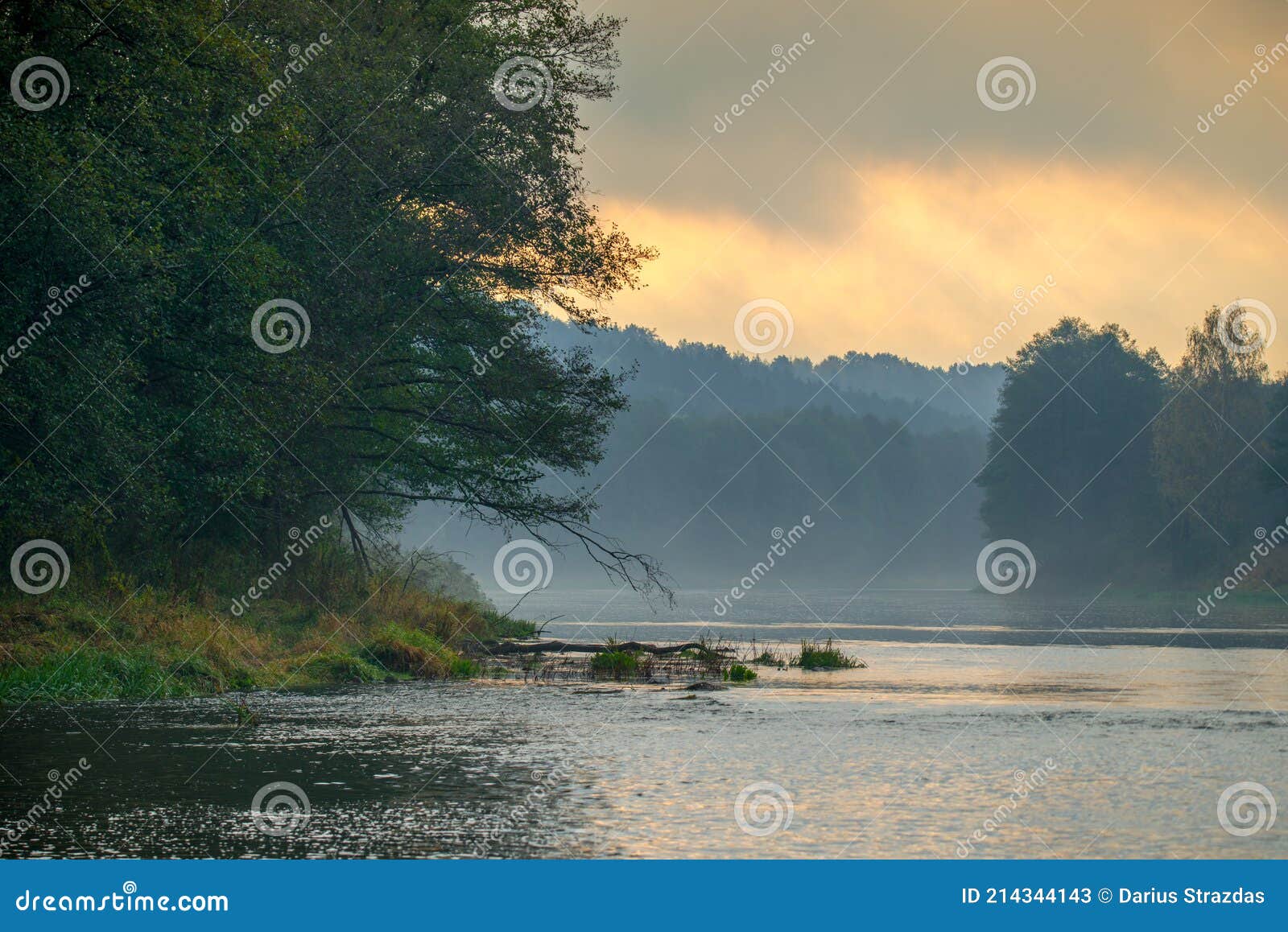Soft Colors River Landscape Stock Image - Image of scenic, dawn: 214344143
