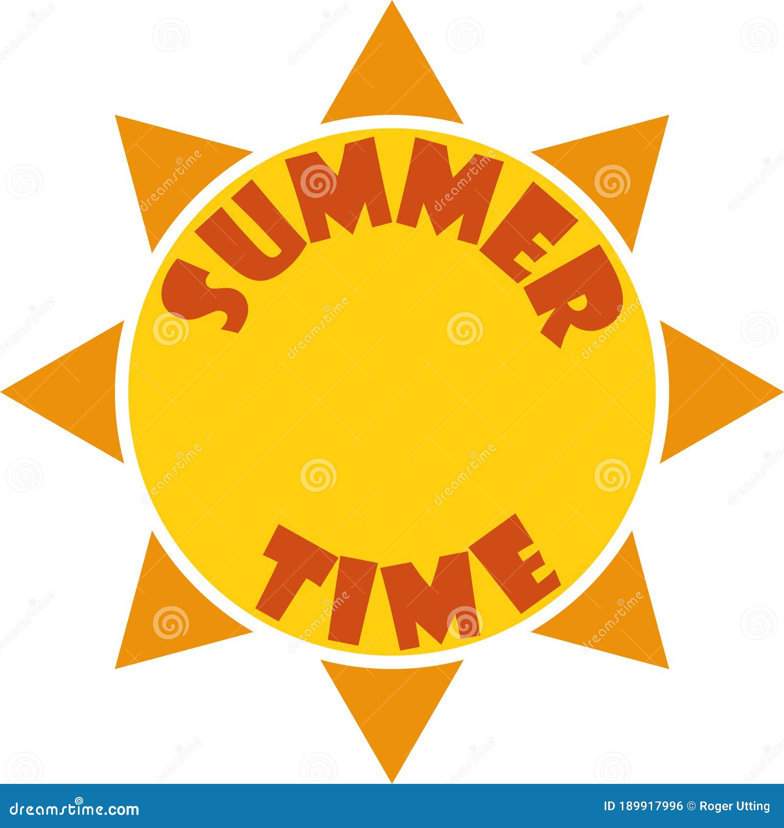 Summer Time Sun stock illustration. Illustration of season - 189917996