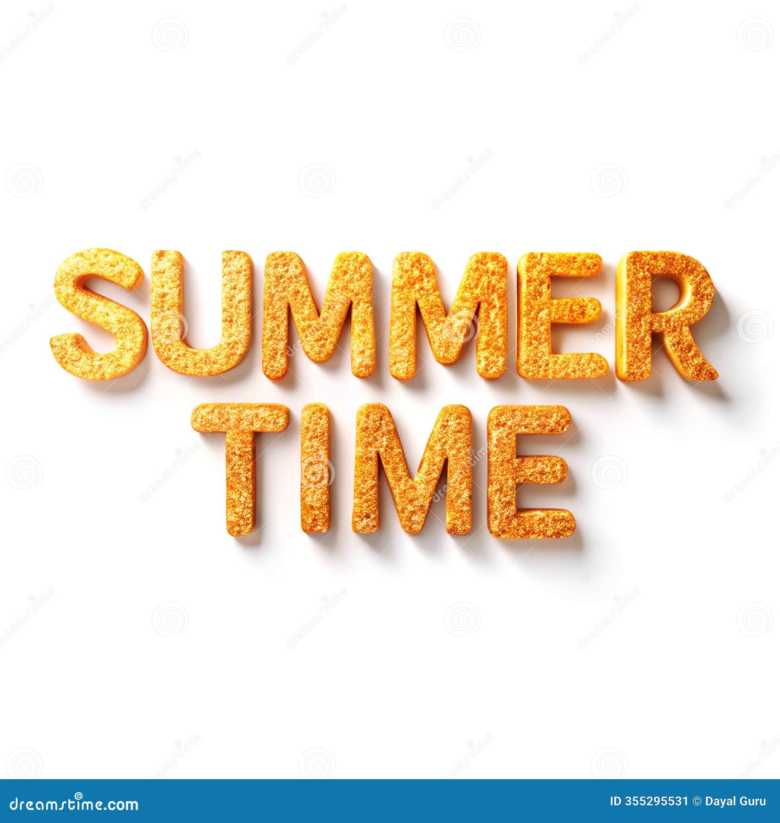 "Summer Timeâ€™ Text Isolated on White Background Stock Illustration ...