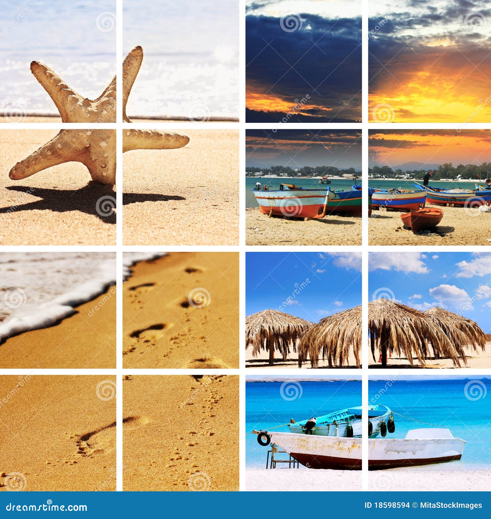 Summer time travel collage stock photo. Image of boat - 18598594
