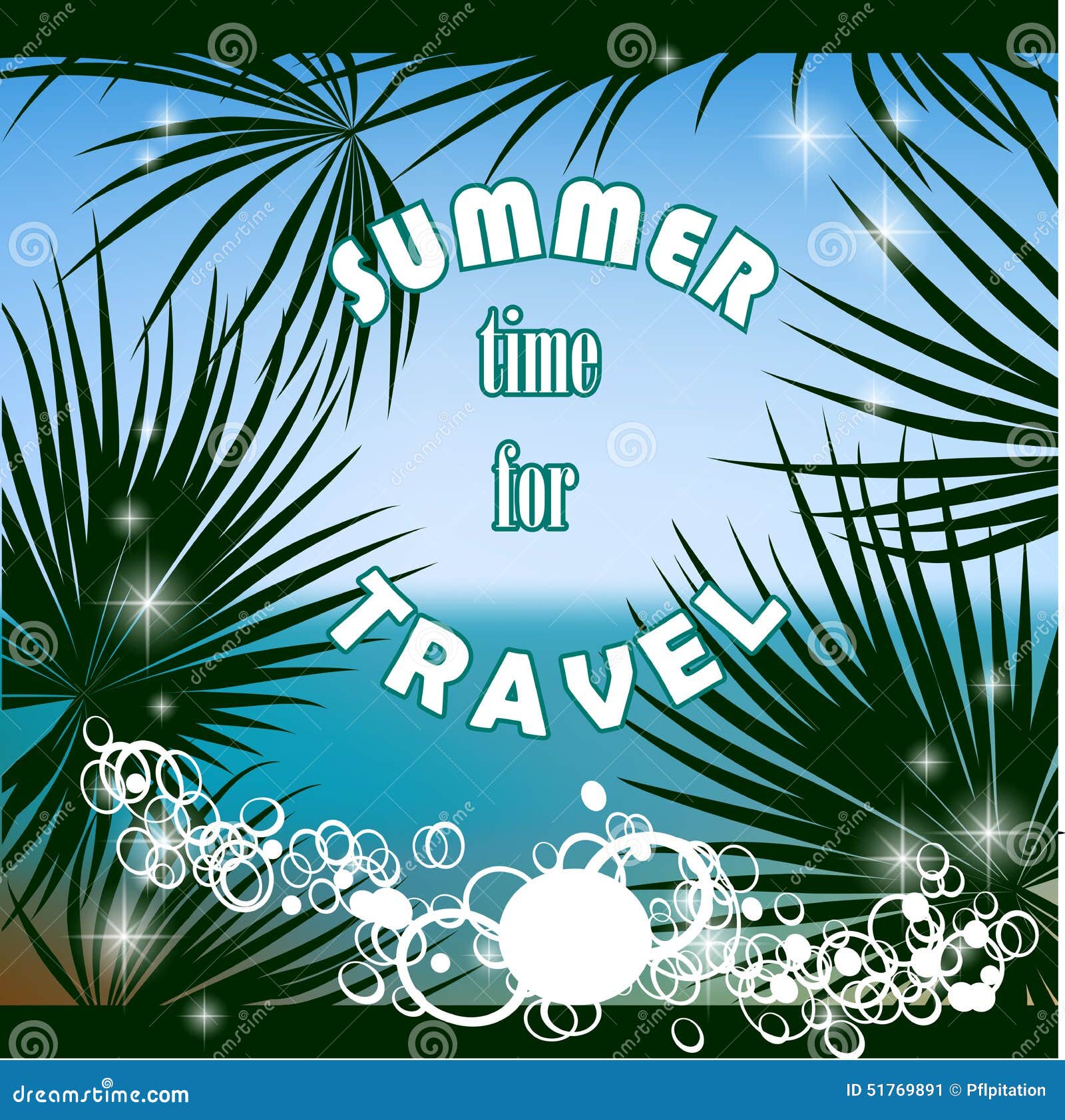 Summer time for travel stock vector. Illustration of nature - 51769891