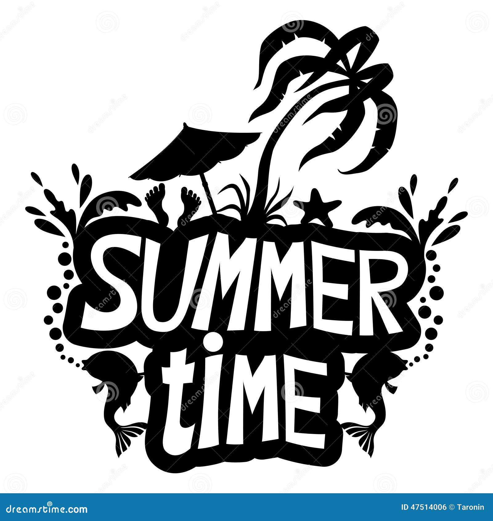 Summer time. stock vector. Illustration of isolated, time - 47514006