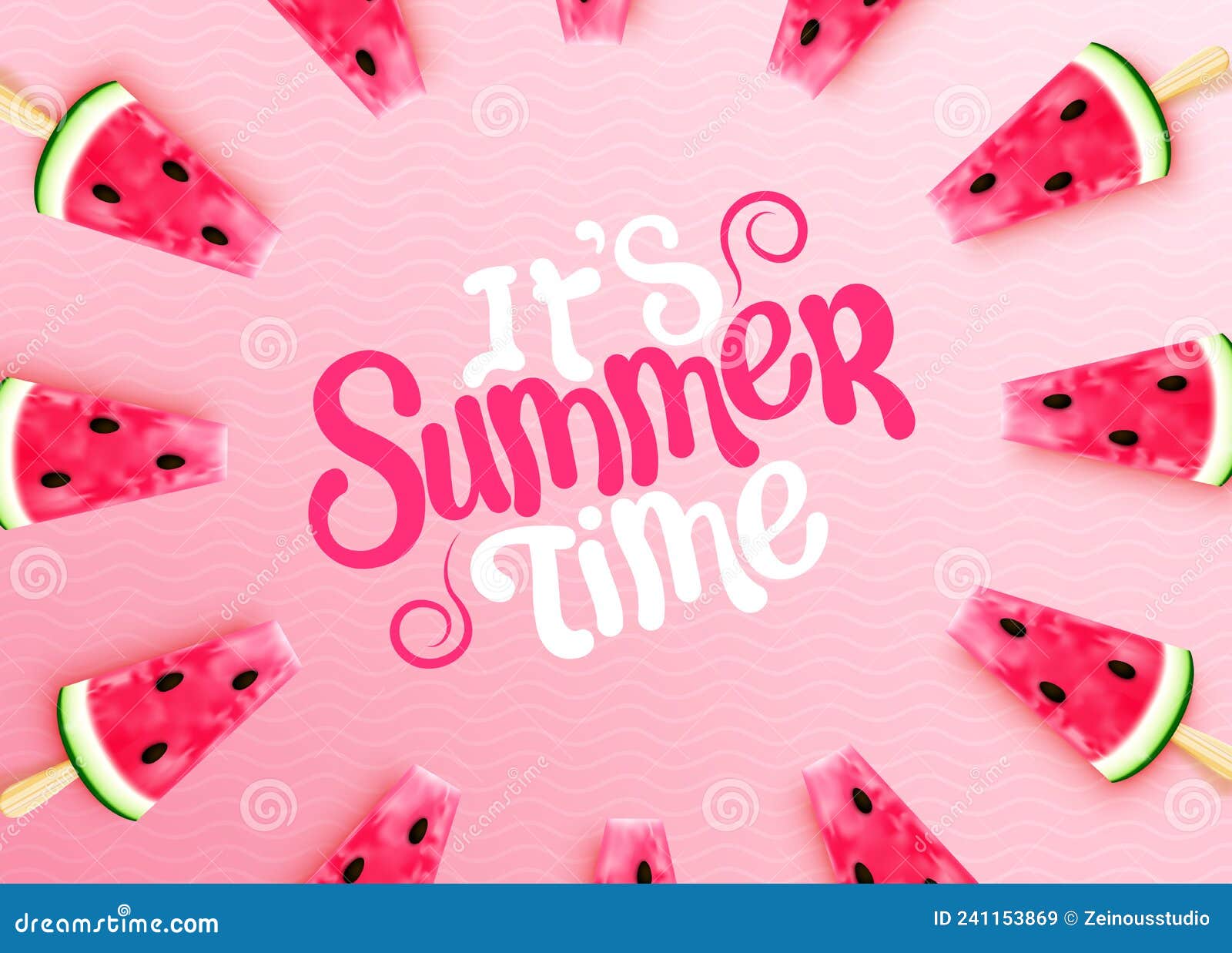Summer Time Vector Template Design. it`s Summer Time Text in Circle ...