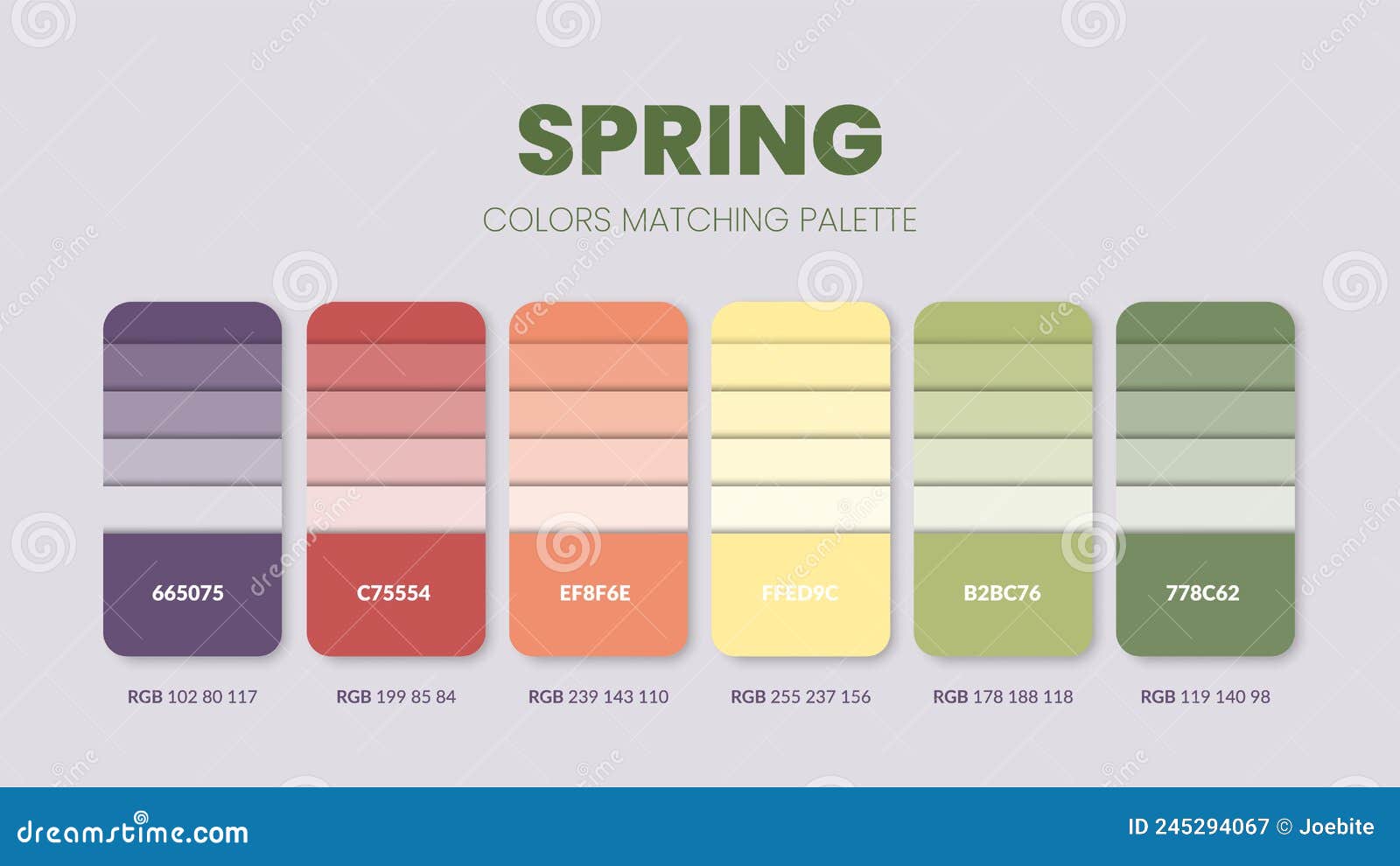 Spring Color Palette Or Color Schemes Are Trends Combinations And ...