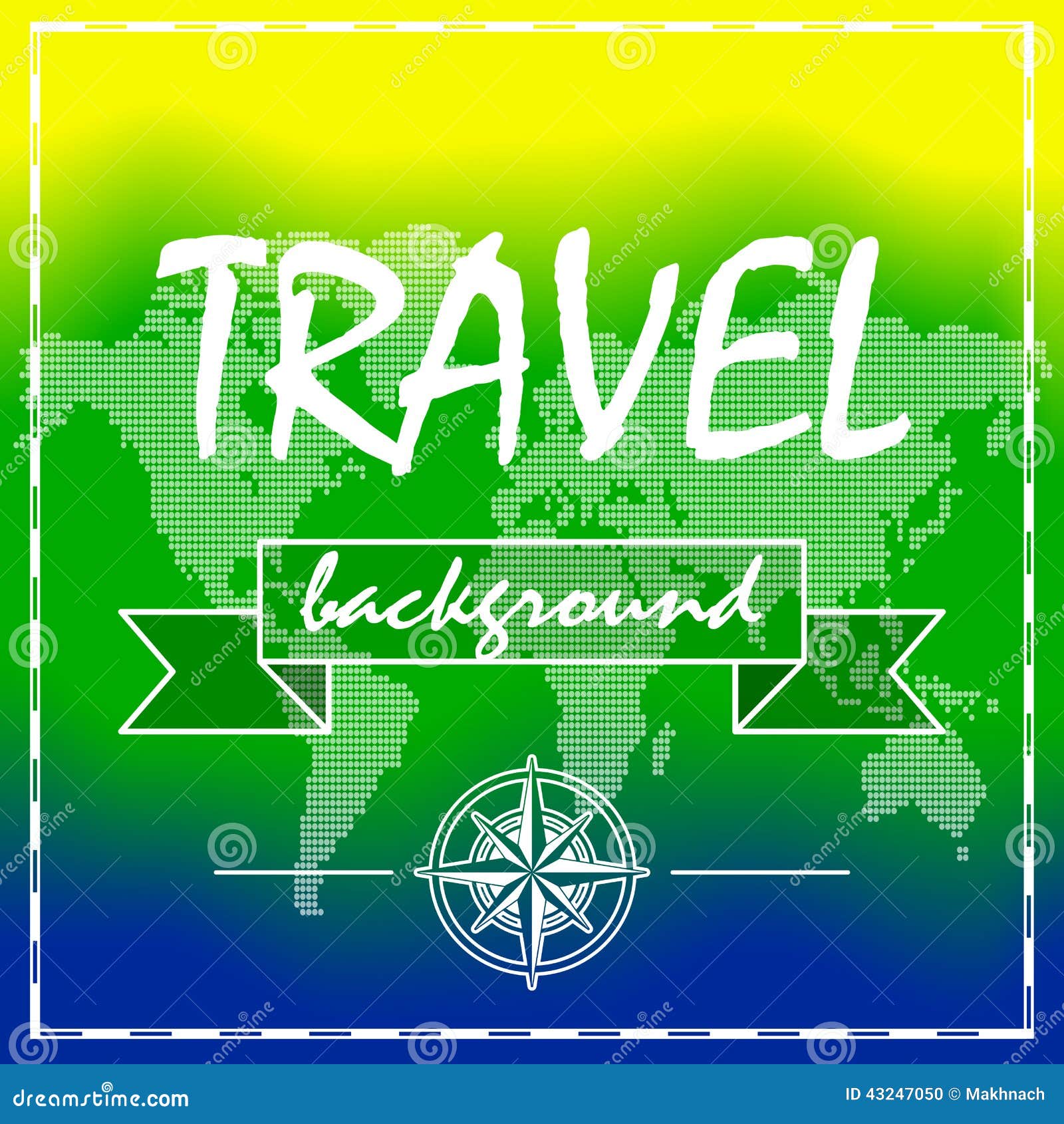 Summer Travel Background with World Map Stock Vector - Illustration of ...