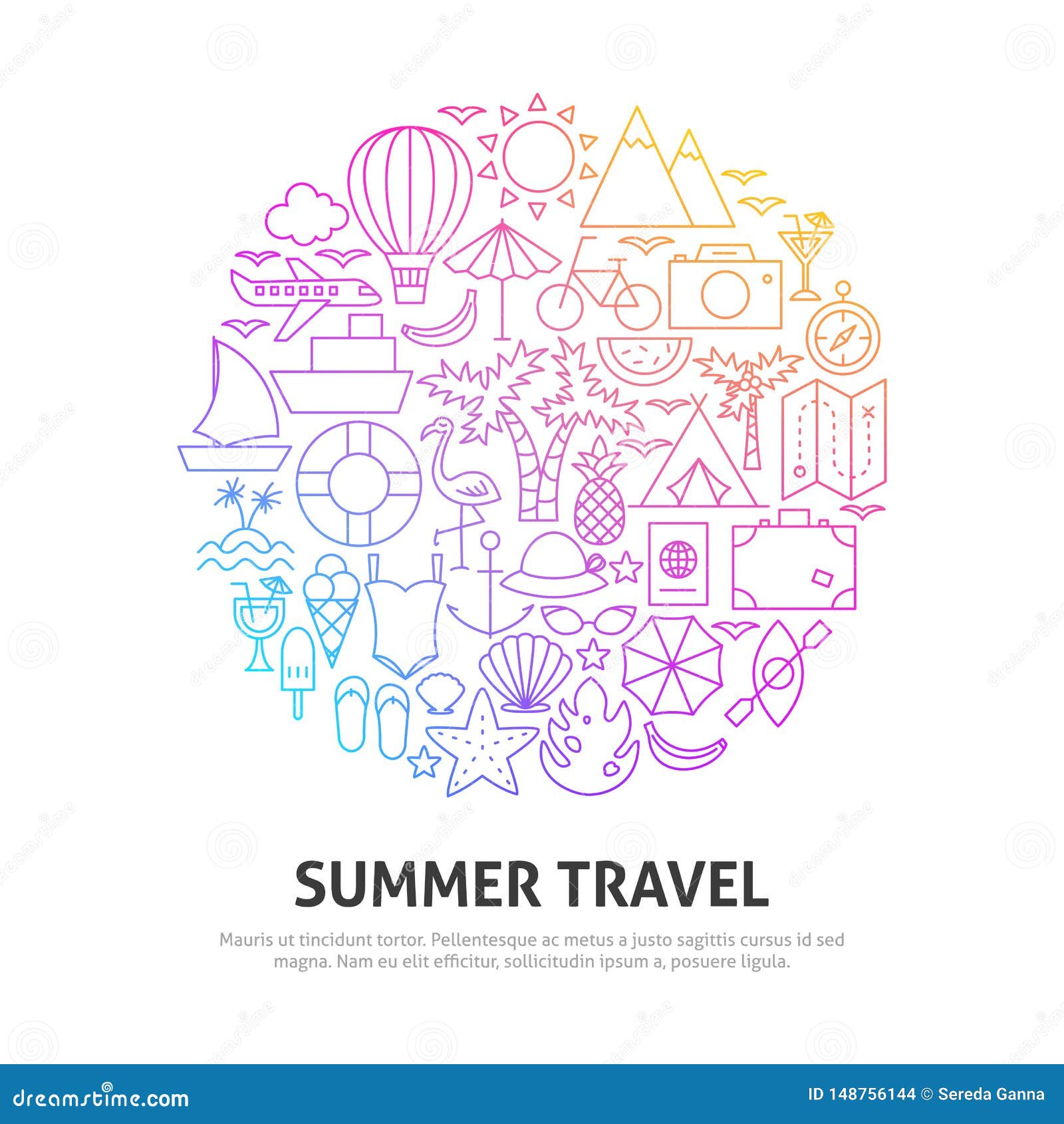 Travel Circle Mockup Logo, Globe Arrow With 360 Degrees, Tourism Icon ...