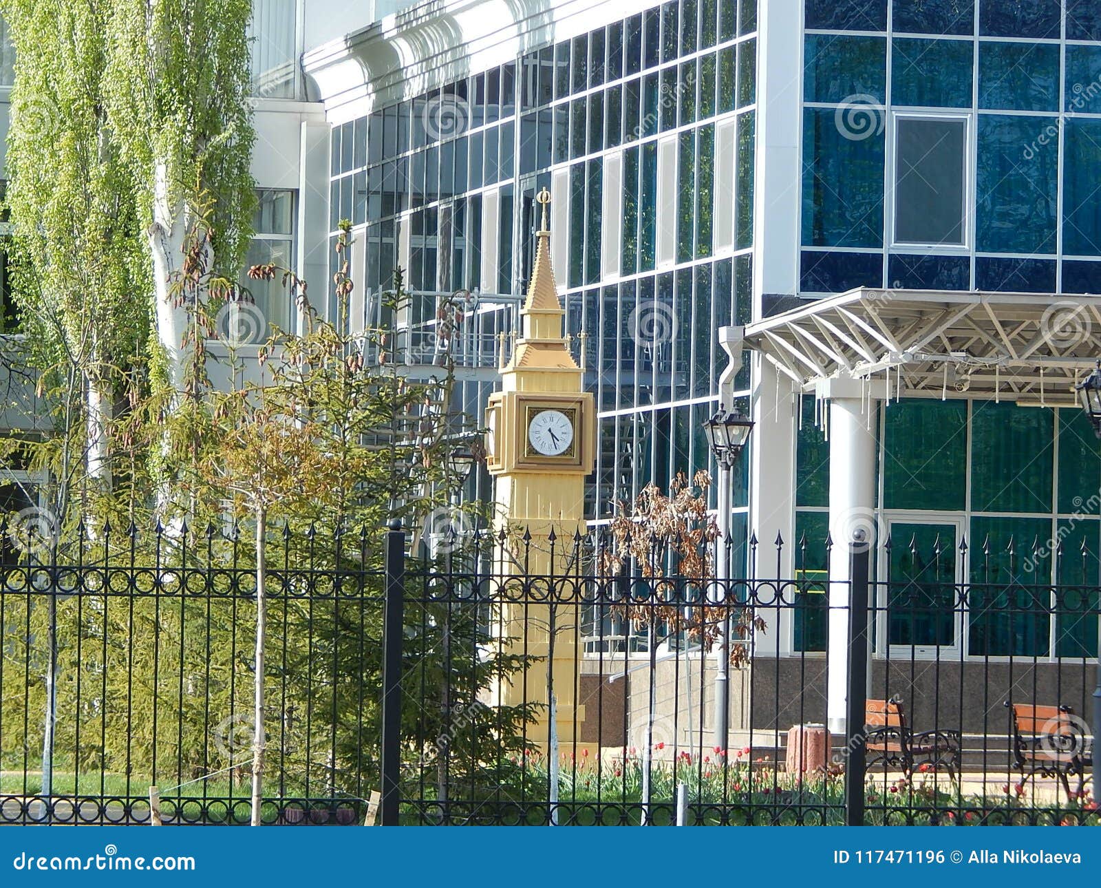 A Small Clock Tower with a Clock Installed in the Courtyard of the ...