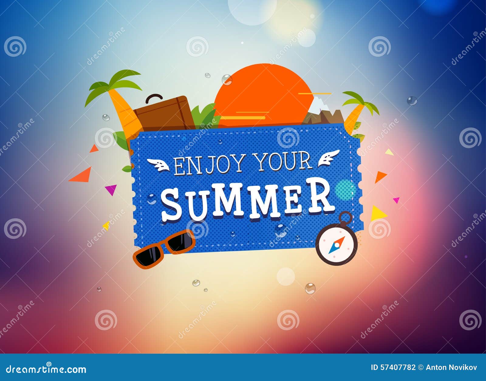 Summer trip logo design stock vector. Illustration of beach - 57407782