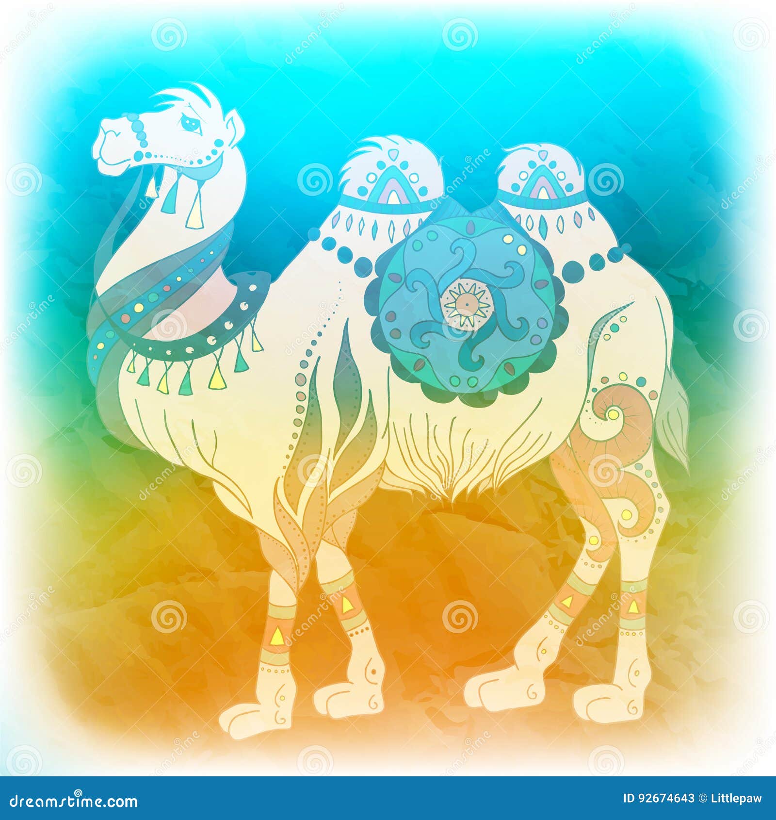 Camel Drawing In 2d Game Art Style Royalty-Free Cartoon | CartoonDealer ...