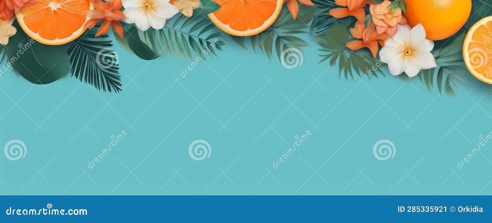 Summer Tropical Background - Refreshing Design Pop Colors Banner Stock ...