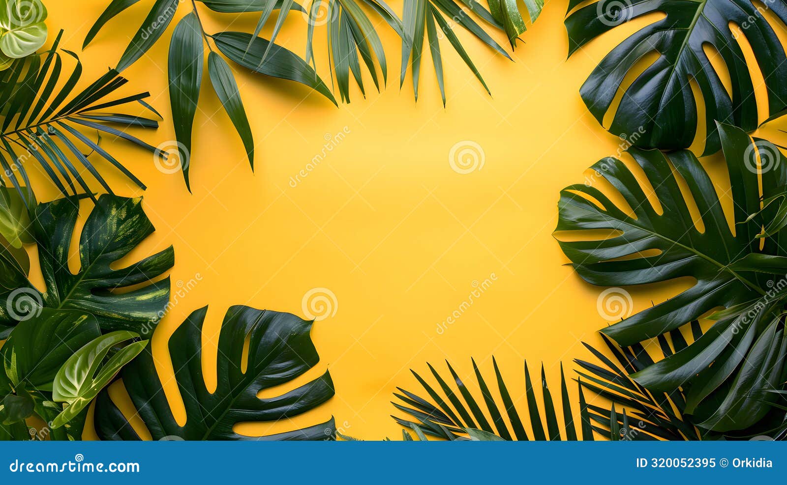 Summer Tropical Banner - Refreshing Design Pop Colors Background Stock ...