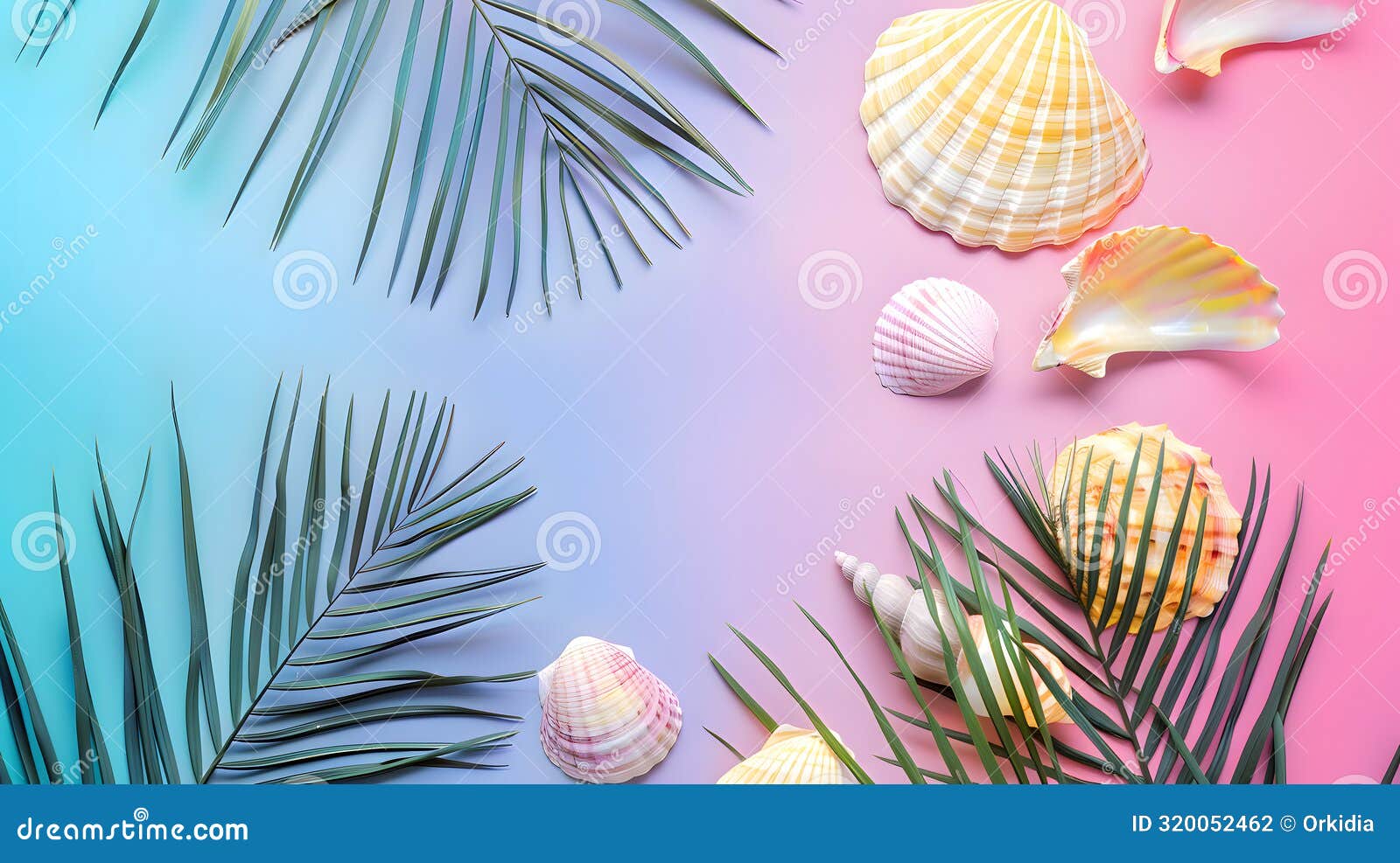 Summer Tropical Banner - Refreshing Design Pop Colors Background Stock ...