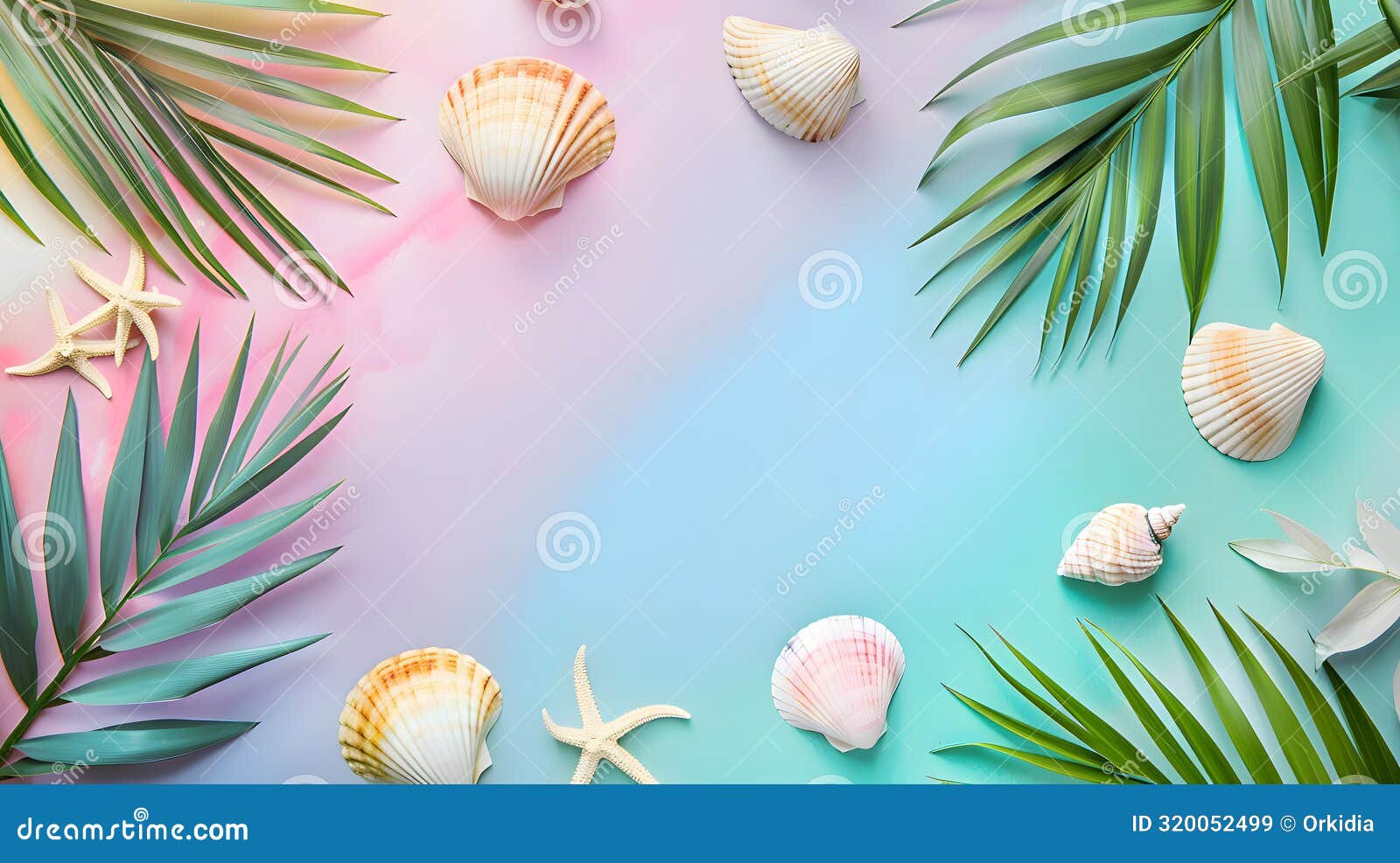 Summer Tropical Banner - Refreshing Design Pop Colors Background Stock ...