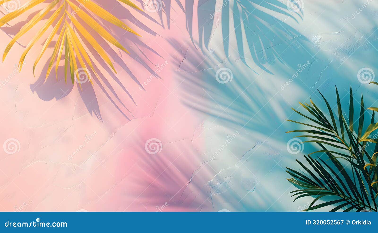 Summer Tropical Banner - Refreshing Design Pop Colors Background Stock ...