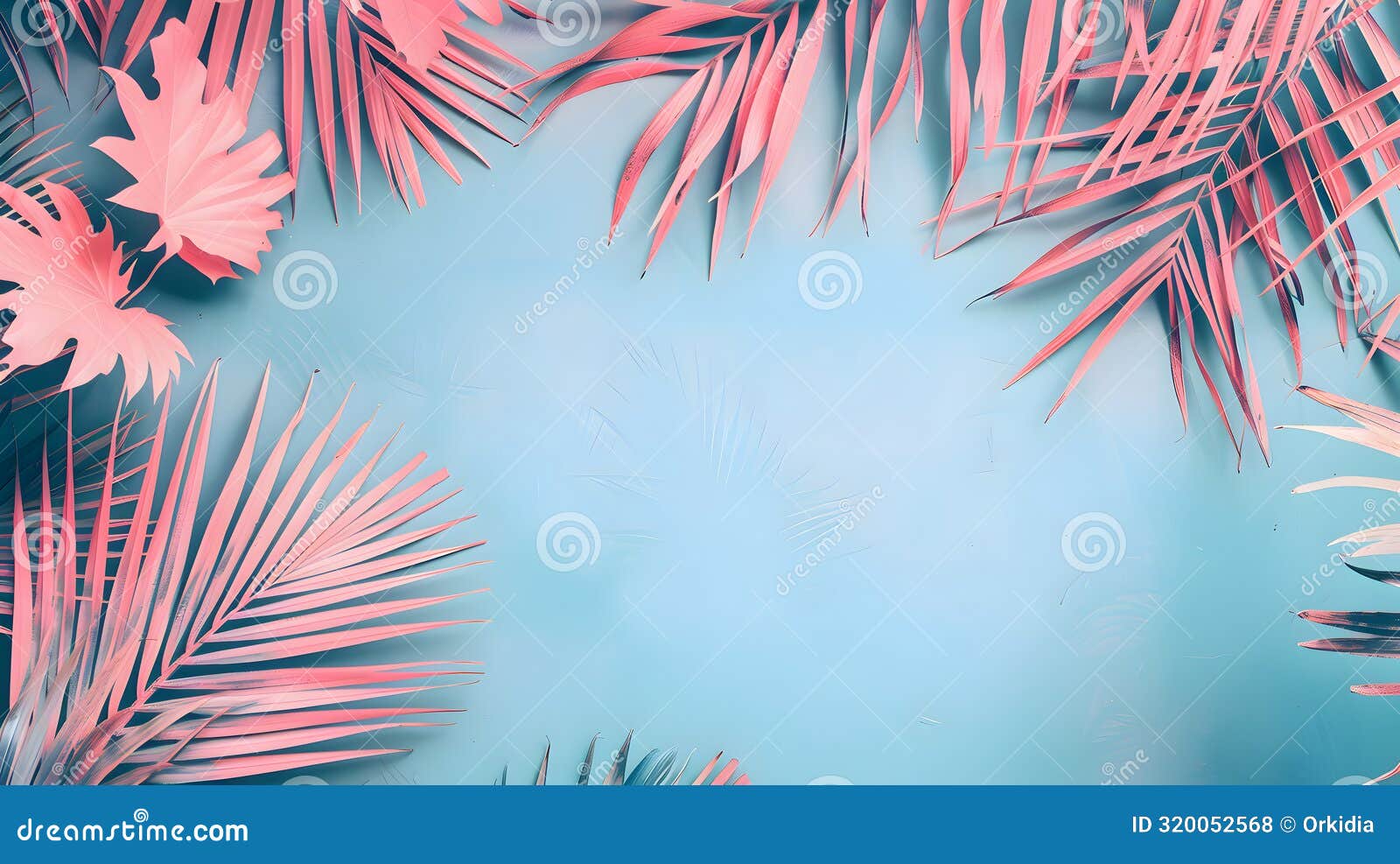 Summer Tropical Banner - Refreshing Design Pop Colors Background Stock ...