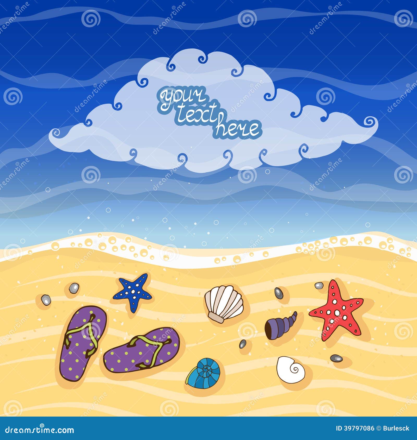 Summer Tropical Beach Banner Stock Vector - Illustration of islands ...