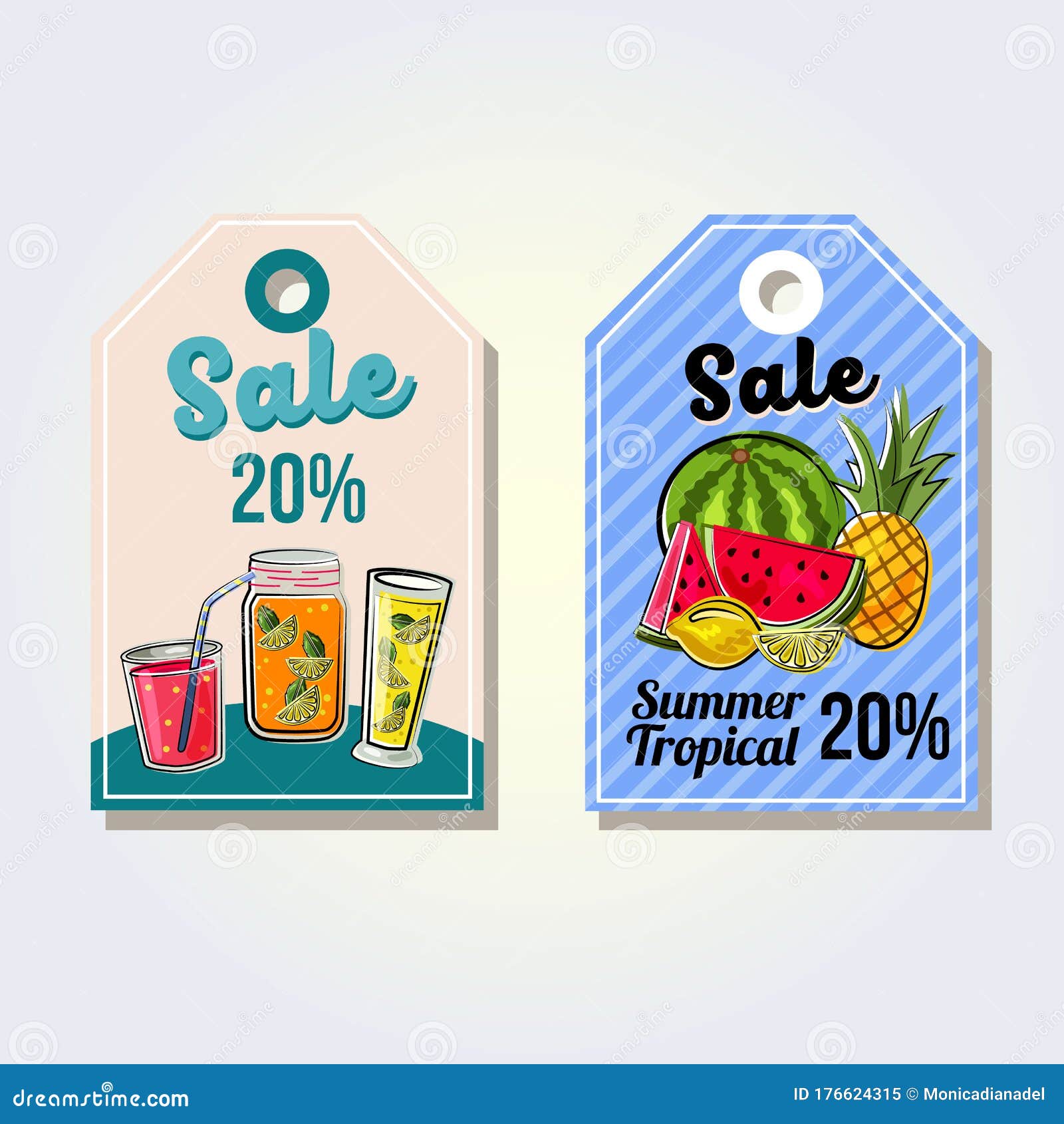 Summer tropical tag set stock vector. Illustration of aloha - 176624315