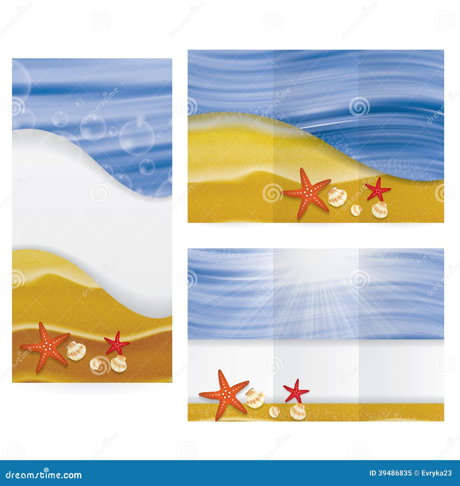 Summer Tropical Warm Beach Brochure Stock Illustration - Illustration ...