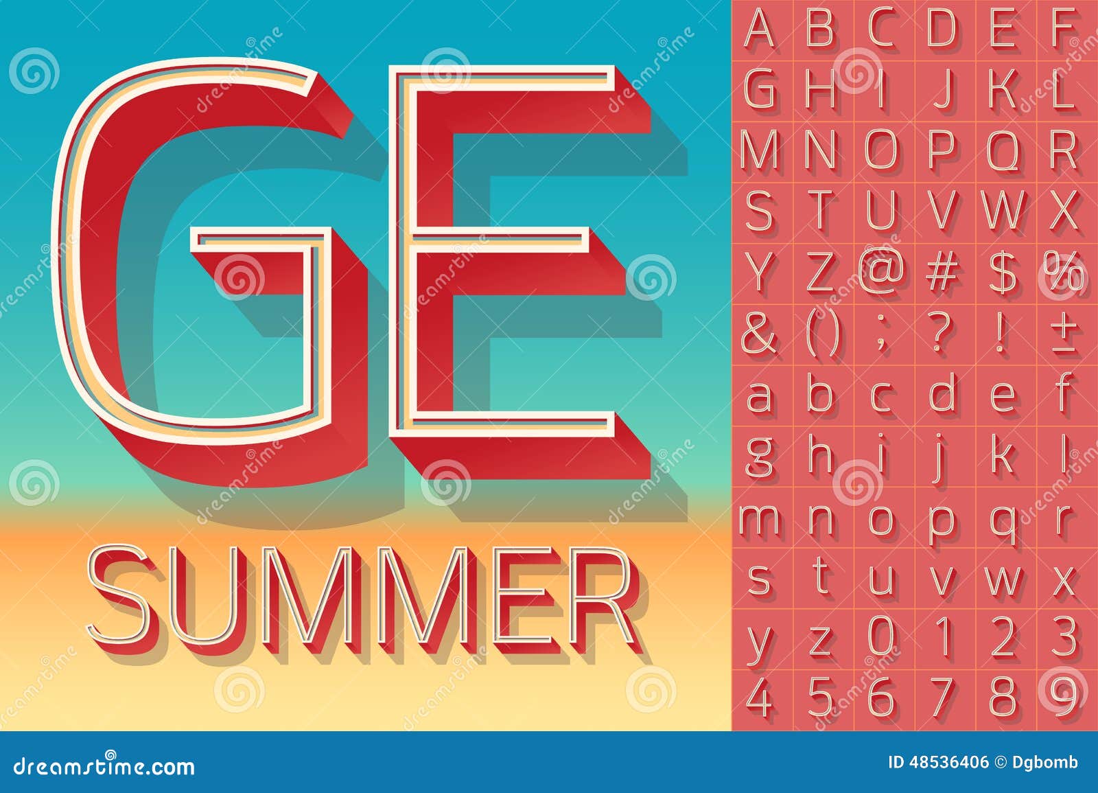Summer typography design stock vector. Illustration of font - 48536406
